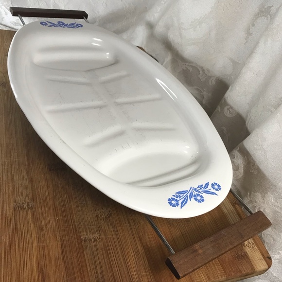 Corningware | Kitchen | Vintage Corning Ware Meat Platter W Stand ...